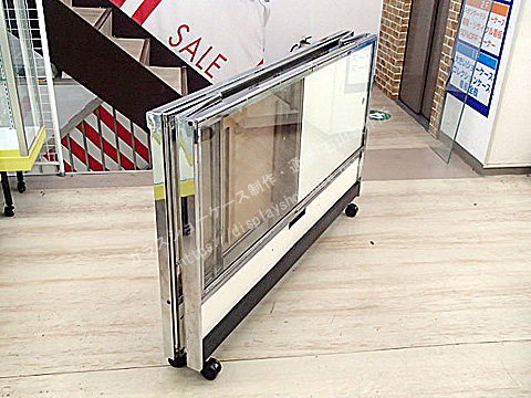 ガラス 折りたたみ クローム RD-220826-2-4246 | ガラスショーケースの制作・通販なら石山製作所